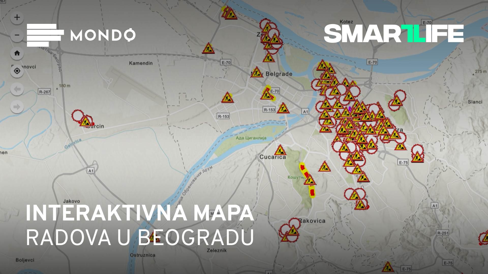 Interaktivna mapa građevinskih radova u Beogradu | AdriamediaTV PROD